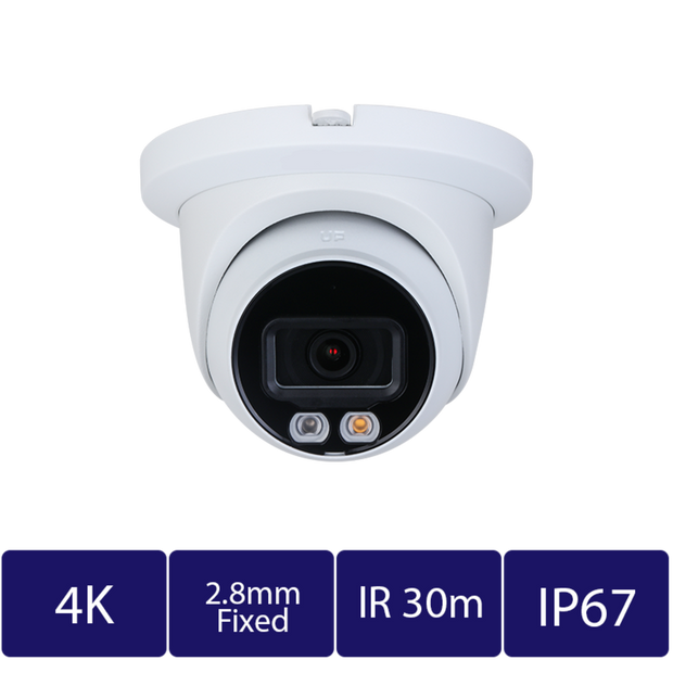 8MP Smart Dual Illumination Fixed-focal Eyeball Network Camera (CAM-IP ...